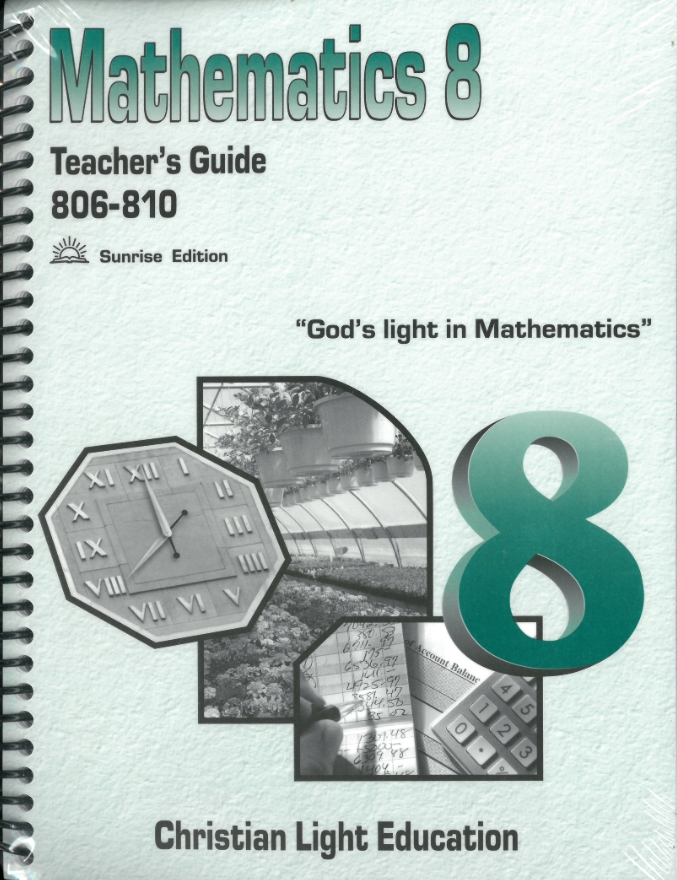 Mathematics 8 Light Units 806-810 Teacher's Guide | Gospel Publishers USA