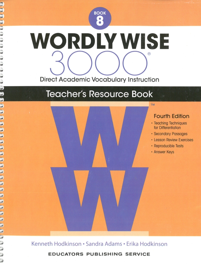 Wordly Wise 3000 Grade 8 Teacher Resource Book | Gospel Publishers USA